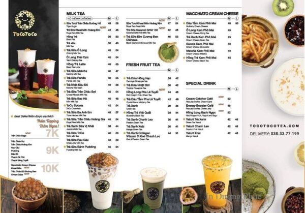 Top 50+ mẫu menu trà sữa đẹp & ấn tượng nhất