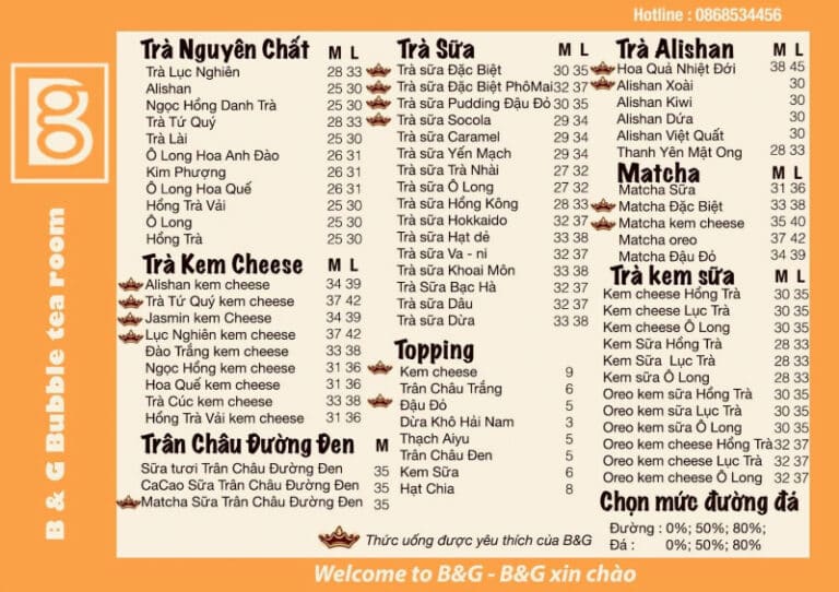 Top 50+ mẫu menu trà sữa đẹp & ấn tượng nhất