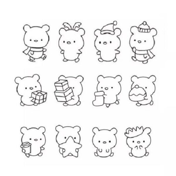 Top 40+ Mẫu Sticker Cute Không Màu Đẹp Nhất - In Sắc Màu