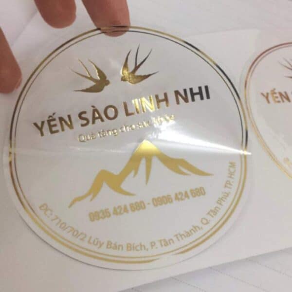 In Tem Decal Ép Kim Sang Trọng Giá Rẻ Tại TPHCM - In Sắc Màu