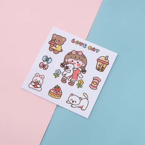 101+ Mẫu Sticker Cô Gái Cute, Dễ Thương Được Yêu Thích Nhất 2024 - In ...