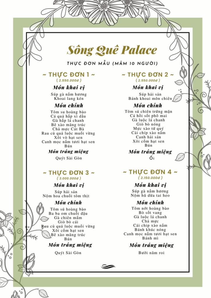 In Menu Tiệc Cưới - In Sắc Màu