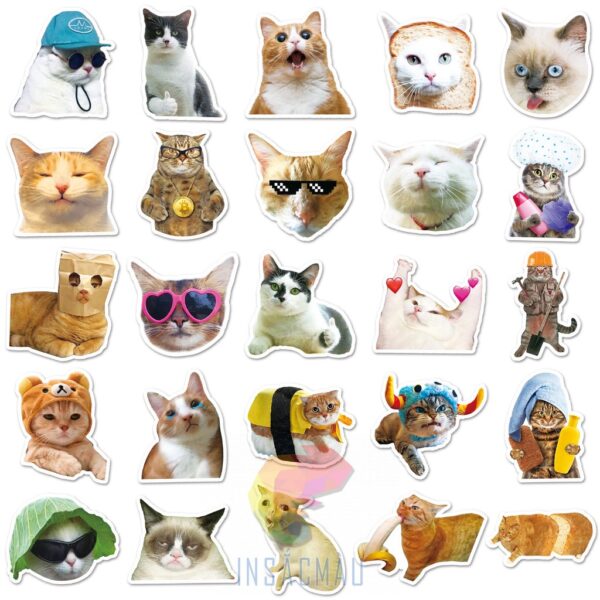 60+ Mẫu Sticker Mèo Cute, Dễ Thương Được Yêu Thích Nhất - In Sắc Màu