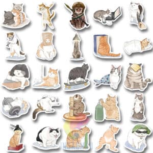 60+ Mẫu Sticker Mèo Cute, Dễ Thương Được Yêu Thích Nhất - In Sắc Màu