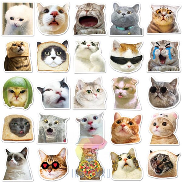 60+ Mẫu Sticker Mèo Cute, Dễ Thương Được Yêu Thích Nhất - In Sắc Màu