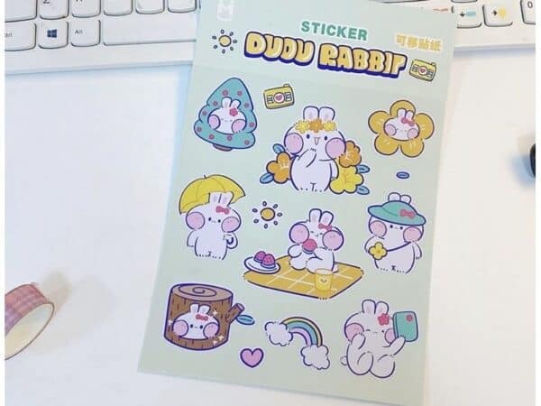 60+ Mẫu Sticker Thỏ Cute, Dễ Thương, Sáng Tạo Nhất - In Sắc Màu