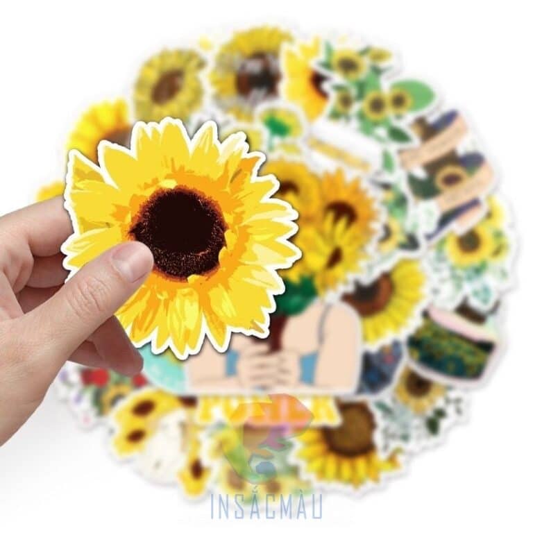 Top 100+ Mẫu Sticker Hoa Đẹp, Xinh Xắn Nhiều Màu Sắc - In Sắc Màu