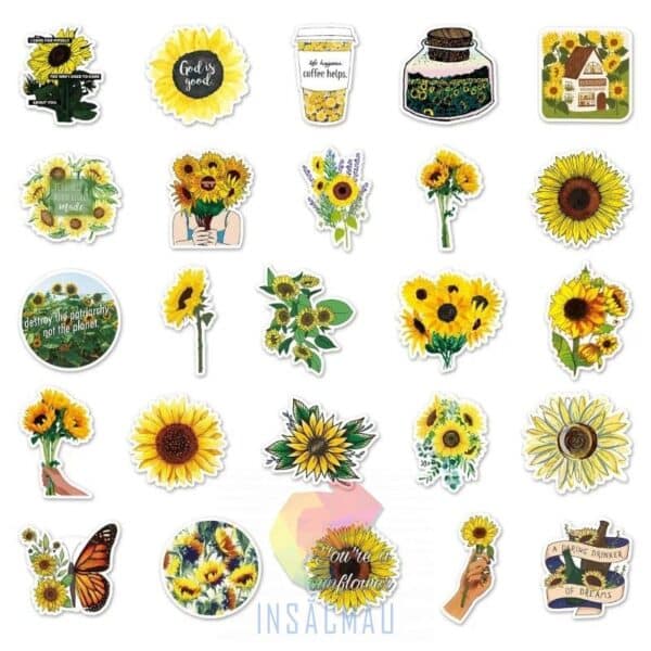 Top 100+ Mẫu Sticker Hoa Đẹp, Xinh Xắn Nhiều Màu Sắc - In Sắc Màu