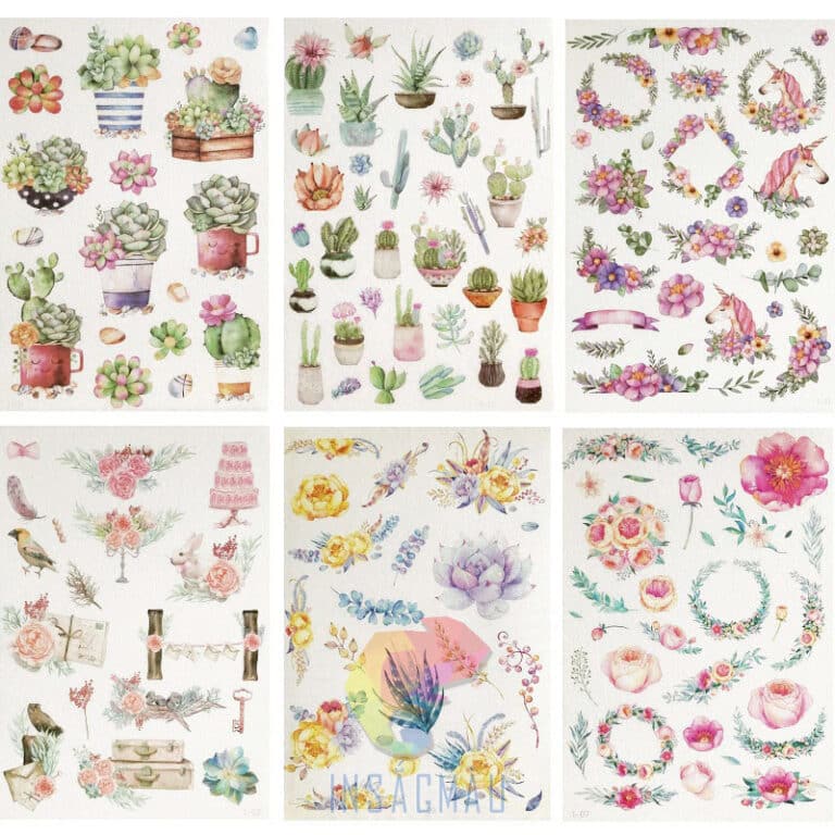 Top 100+ Mẫu Sticker Hoa Đẹp, Xinh Xắn Nhiều Màu Sắc - In Sắc Màu