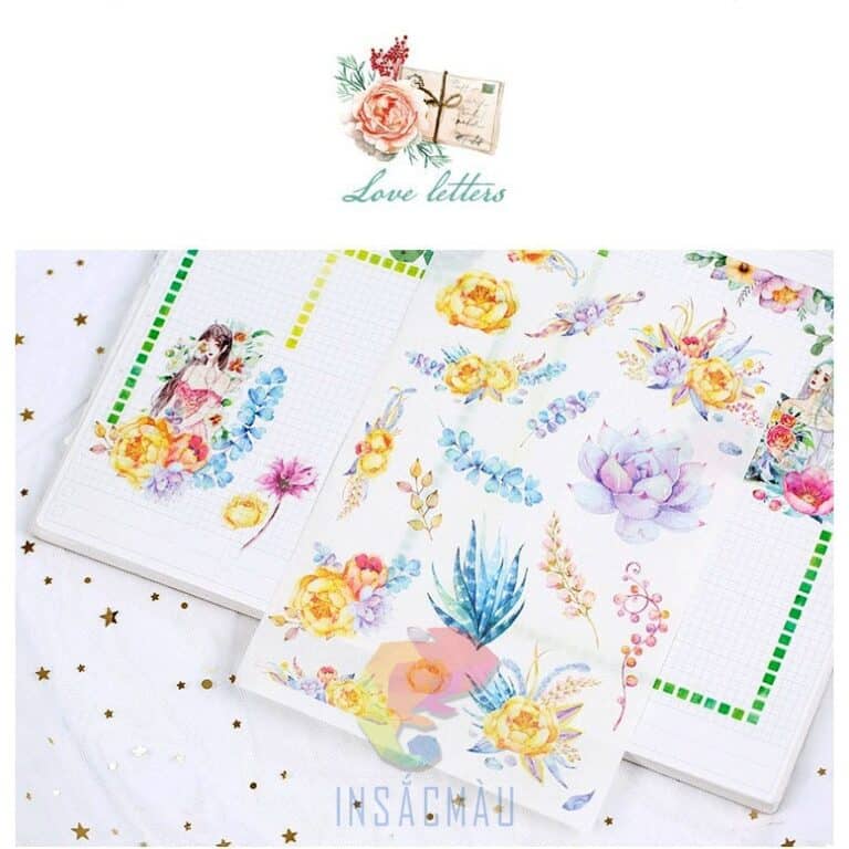 Top 100+ Mẫu Sticker Hoa Đẹp, Xinh Xắn Nhiều Màu Sắc - In Sắc Màu