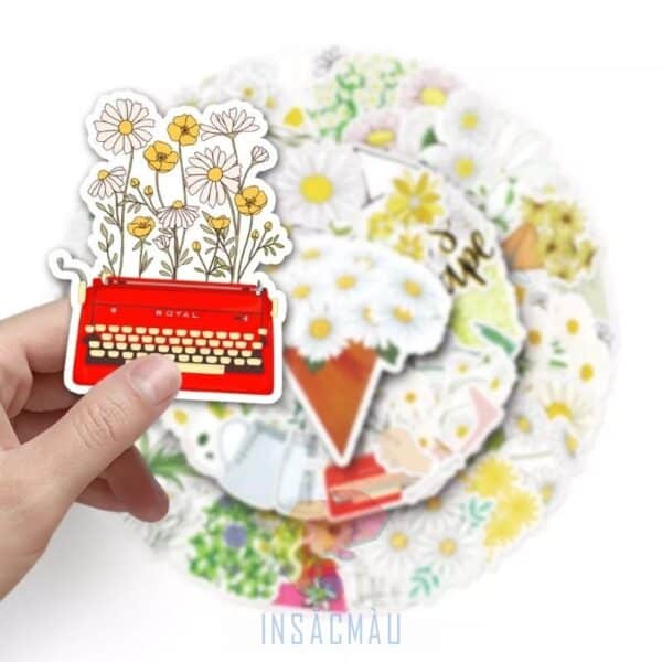 Top 100+ Mẫu Sticker Hoa Đẹp, Xinh Xắn Nhiều Màu Sắc - In Sắc Màu
