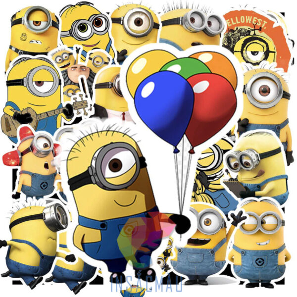 30+ Mẫu Sticker Minion Cute, Hài Hước, Đáng Yêu - In Sắc Màu